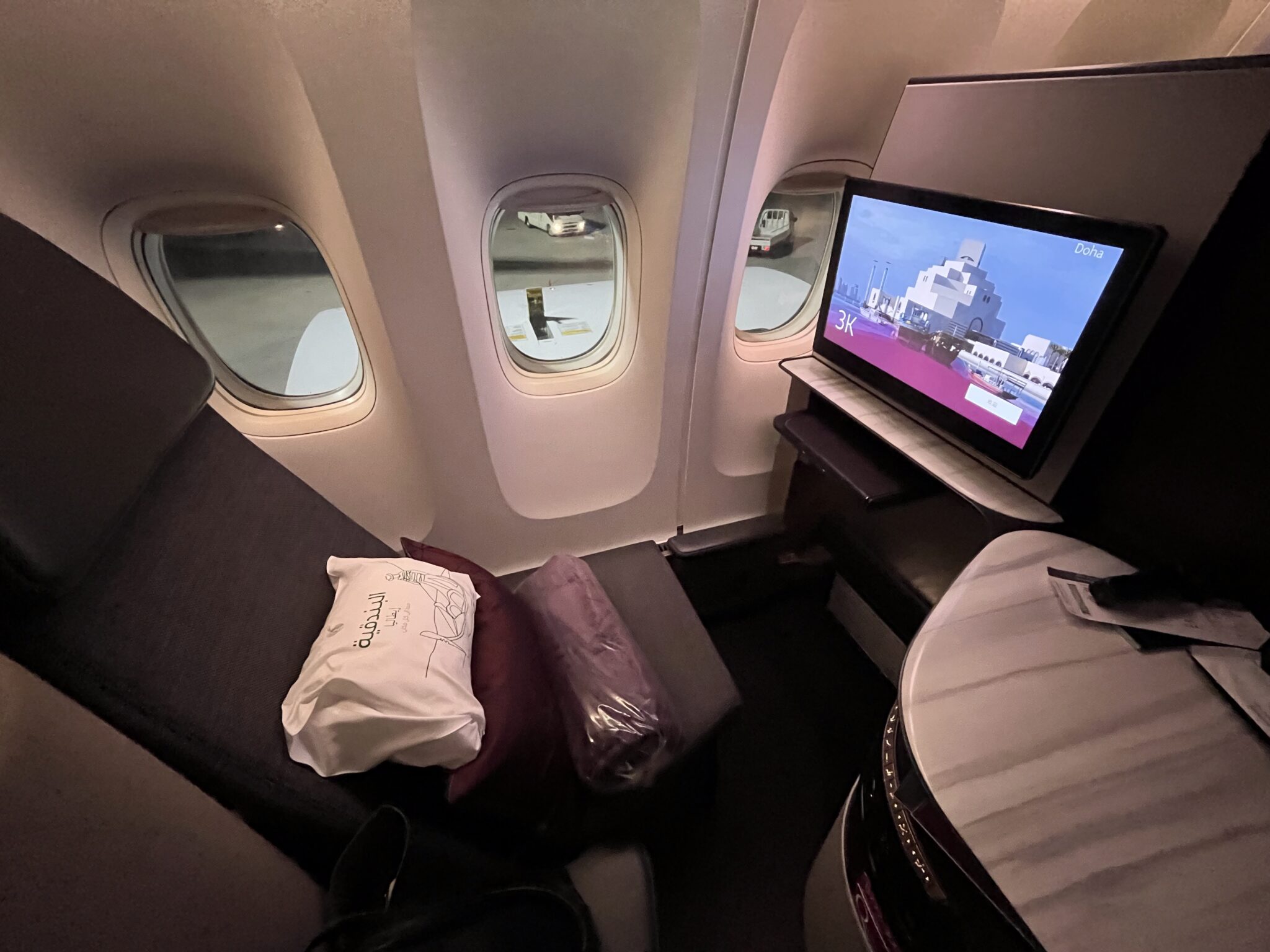 Qatar Airways Business Class Review (Qsuite) - Being Christina Jane